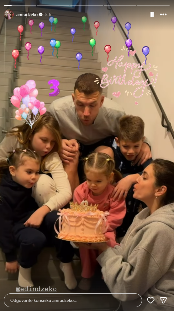 Najljepše slavlje u domu Džeko: Malena Hana proslavila treći rođendan